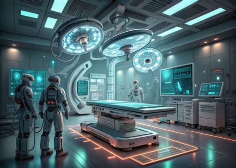 The Operating Room Of The Future A Sci Fi Hospital Room The Staff Are The Operating Room Of The Future A Sci Fi Hospital Room The Staff Are