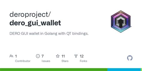 GitHub Deroproject Dero Gui Wallet DERO GUI Wallet In Golang With QT
