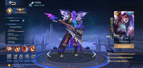 Special Skin Hilda Bass Craze Available Now Mobilelegendsgame