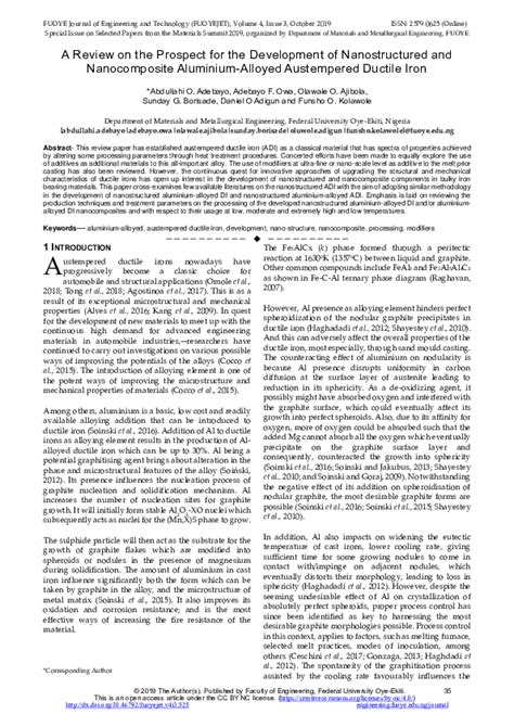 Pdf A Review On The Prospect For The Development Of Nanostructured And Nanocomposite Aluminium