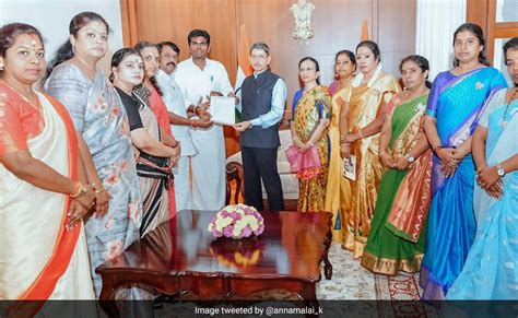 Tamil Nadu Bjp Chief Meets Governor Seeks Dismissal Of 2 Ministers
