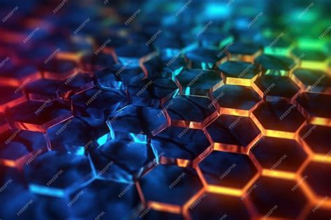 Premium Ai Image A Colorful Hexagon Pattern