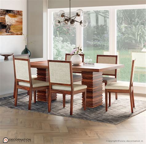 Olivia Solid Wood Seater Dining Table Set Of Extra Wide Chairs