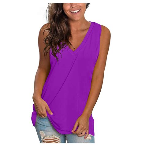 Summer Beach Tank Tops Women Sleeveless T Shirts Vest Ladies Loose