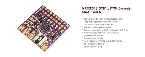 Matek Crsf To 10ch Pwm Converter Crsf Pwm C Flying Tech