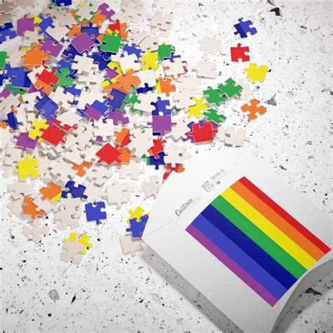 Pride Flag Puzzle Lgbtq Rainbow Puzzle For Game Day Personal Fun