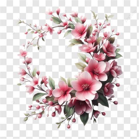 원형 패턴으로 배열된 섬세한 분홍색 꽃 원형 패턴으로 배열된 섬세한 분홍색 꽃 깊은 곳과 아름답게 대조되는 꽃들 Png 일러스트 및 이미지 에 대한 무료 다운로드