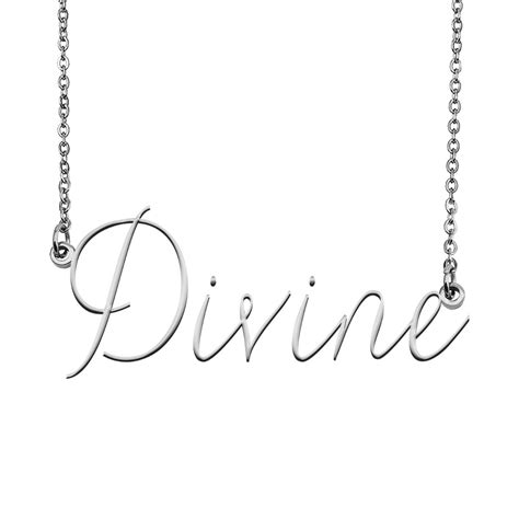 Divine Name Necklace Custom Personalized Name Plate Jewelry For