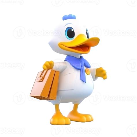 3d Cute Duck Character 24272775 Png