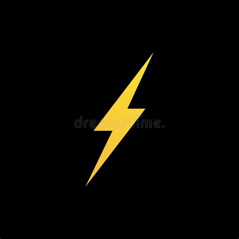 Lightning Bolt Icon Or Logo In Modern Flat Style Stock Vector