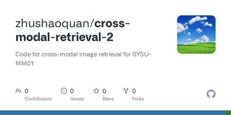 Github Zhushaoquan Cross Modal Retrieval 2 Code For Cross Modal Image Retrieval For Sysu Mm01
