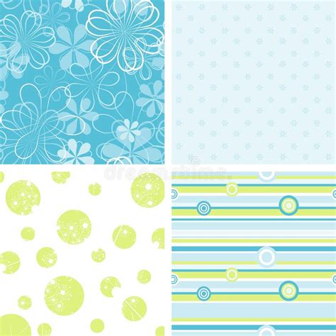 Cute Seamless Pink And Yellow Background Patterns Stock Vector