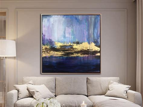 Abstract Oil Painting Gold Leaf Painting Large Abstract Oil Etsy