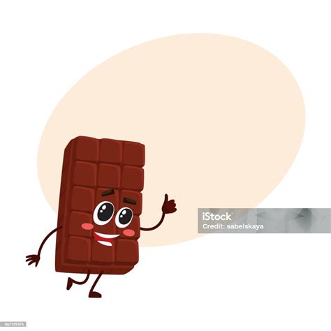 엄지손가락을 포기 하는 재미 있는 얼굴로 귀여운 초콜릿 바 문자 벡터에 대한 스톡 벡터 아트 및 기타 이미지 벡터 일러스트레이션 초콜릿 Istock