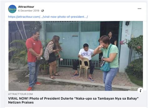 Fact Check Ex President Duterte Viral Photo Hanging Out Outside Davao