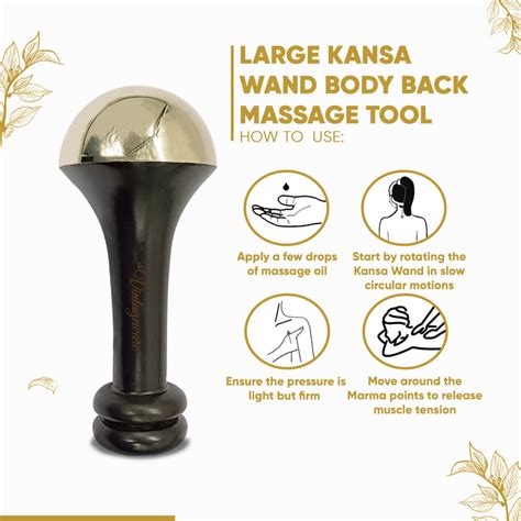 Kansa Wand Back Massager Dark Brown Large Vintageware