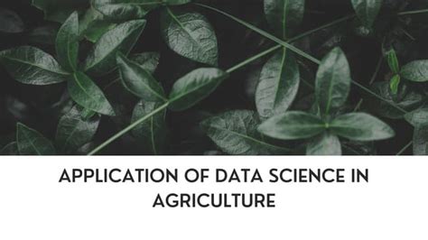 Application Of Datascience In Agriculturepdf