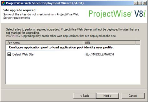 Installing And Deploying Projectwise Web Server
