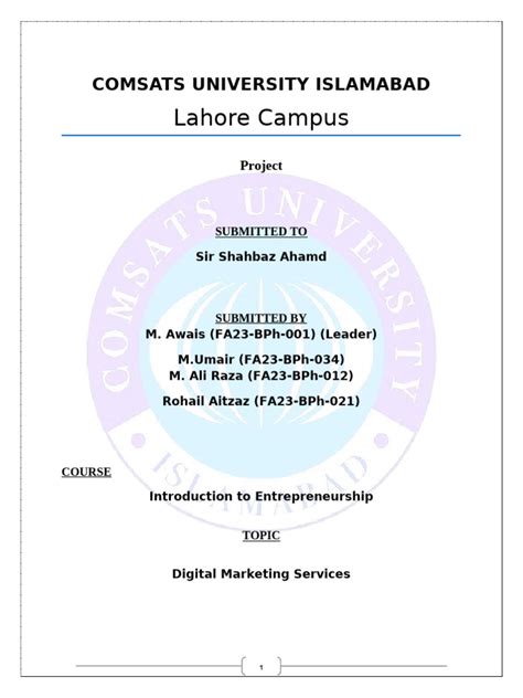Entrepreneurship Project Final Form Pdf Social Media Popular