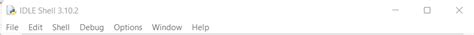 Using Python Shell Idle
