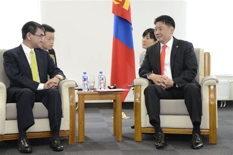 Ерөнхий сайд У Хүрэлсүхэд Япон Улсын Гадаад хэргийн сайд Т Коно бараалхав