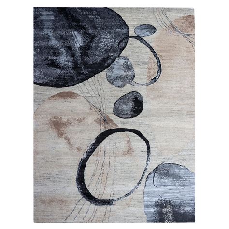 Grey Brown Nude Contemporary Modern Abstract Hand Knotted Wool Rug At Stdibs