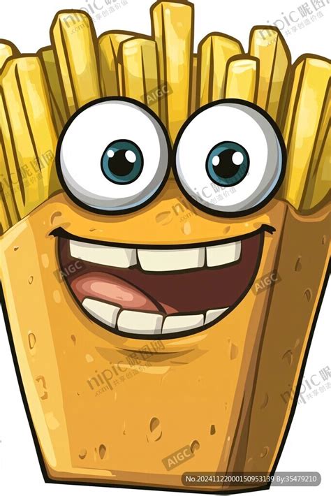 Ai创作图卷卷薯条插画 薯条卡通画 薯条卡通图案 卡通炸土豆条 薯条搞怪图案 狼牙土豆卡通 薯条doodle风 大口吃面包的卡通插画 零食卡通人物 手绘卷卷薯条 原创卡通食品形象 狼牙土豆插画