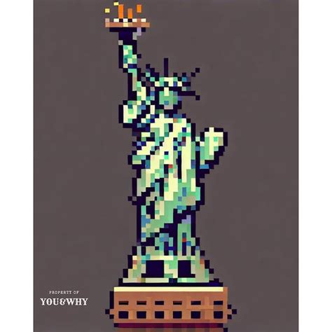Pixel Art Liberty Statue Digital Download Etsy