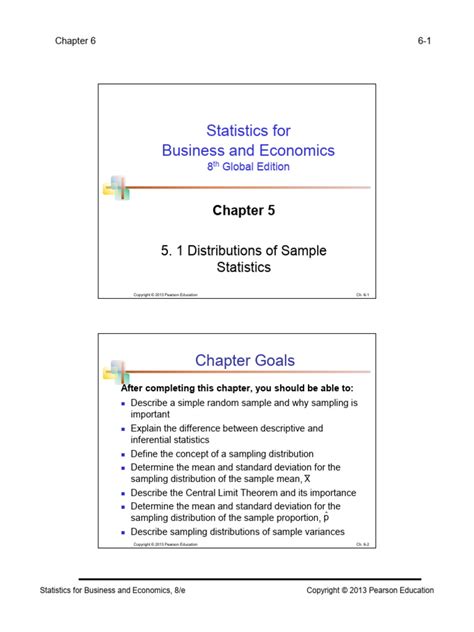 Chapter 5 Sample Distribution And Interval Estimation 1 Pdf Standard Deviation Normal