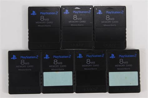 Official Sony Playstation 2 8mb Memory Card Black Ps2 B Retro Games