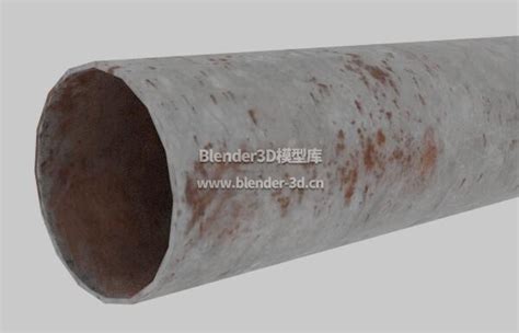 Blender 生锈金属圆管3d模型素材资源免费下载 Blender3d模型库