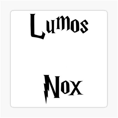 Lumos Nox Stickers Redbubble