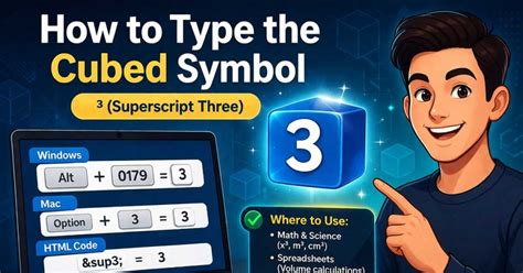 How To Type The Cubed Symbol ³ On A Keyboard Nerd Techy
