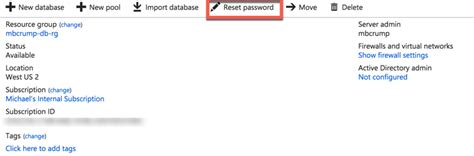 Tip 145 Easily Reset The Administrator Password For An Azure Sql Database Azure Tips And Tricks