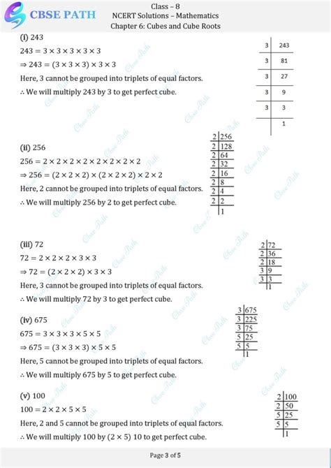 NCERT Solutions For Class Maths Exercise Cubes And Cube Roots CBSE Path