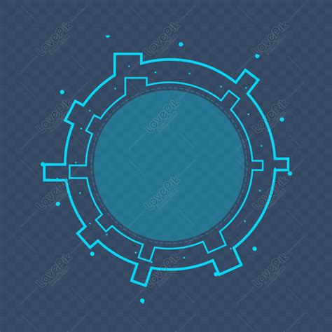 free tech border blue geometric border round frame box dialog box com