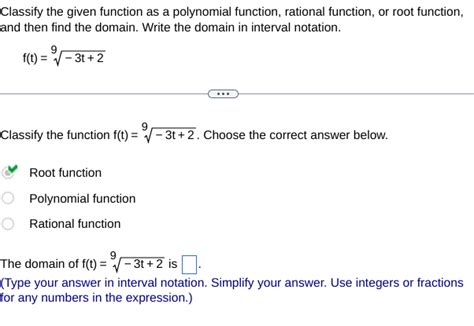 Solved Classify The Given Function As A Polynomial Function Chegg
