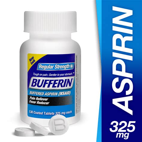 Bufferin Aspirin Pain Relieverfever Reducer Anti Inflammatory