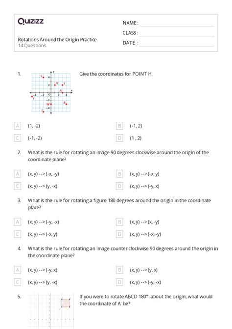 50 Rotations Worksheets For Grade 8 On Quizizz Free Printable