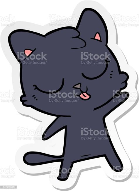 귀여운 만화 고양이의 스티커 고양이 새끼에 대한 스톡 벡터 아트 및 기타 이미지 고양이 새끼 낙서 드로잉 데칼 Istock