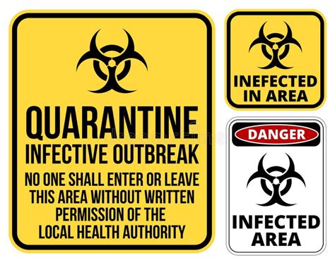 Fondo De La Zona De Cuarentena Del Biohazard Ilustración Del Vector