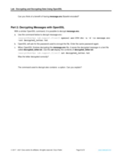 Solution 21 2 10 Lab Encrypting And Decrypting Data Using Openssl