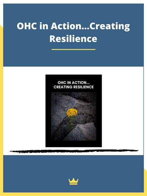 OHC In Action Creating Resilience LOADCOURSE Best Discount