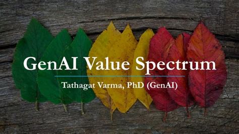 Genai Value Spectrum Delivering The True Value From Genai