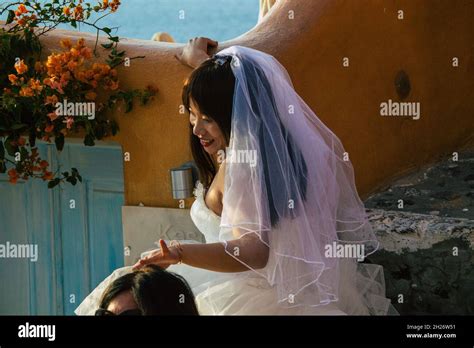 Santorini Oia Greece October 18 2021 Crowd Of Tourists Visiting