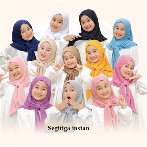 Jual SEGITIGA INSTAN ANAK NON PED JERSEY / HIJAB BERGO KIDS SQUARE STELLA KHIMAR SOFT PAD ...