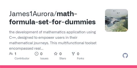 GitHub James Aurora Math Formula Set For Dummies The Development Of Mathematics Application