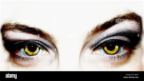 Woman Macro Close Up Macro Admission Close Up View Face Eyes Look Glancing See Stock Photo Alamy