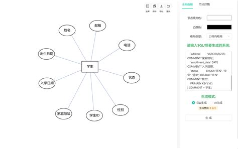 Sql转er图教程 校园小助手