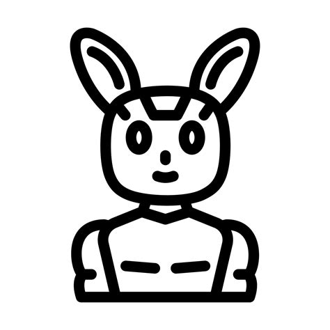 Character Chat Bot Line Icon Vector Illustration 22523518 Vector Art At Vecteezy